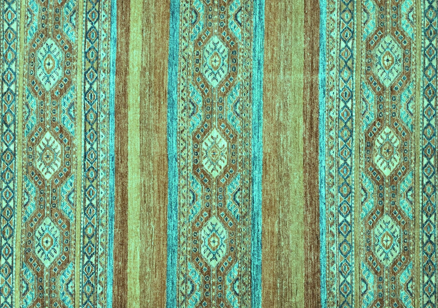 Ahgly Company Indoor Rectangle Abstract Turquoise Blue Modern Area Rugs ...