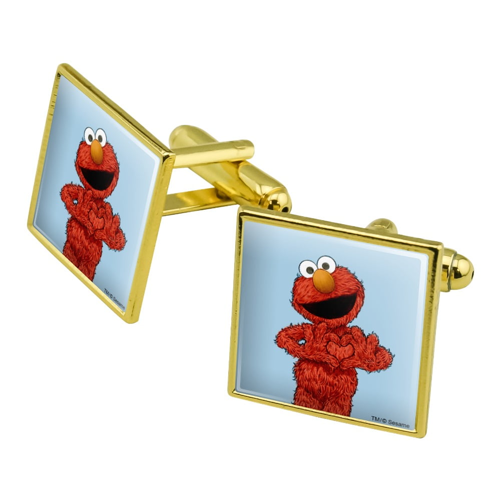 Sesame Street Vintage Elmo Square Cufflink Set - Silver or Gold ...