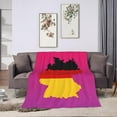 Germany Terrain Map Throw Blanket for Couch 80"x60" Cozy Soft Sofa ...