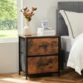 edx Nightstand, End Table Side Table with 2 Fabric Drawers Bedside ...