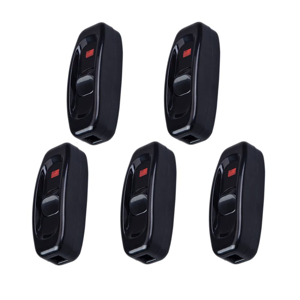 SAINSPEED 5 Pack On/Off Switch Button Control 250V 10A Appliance Light ...