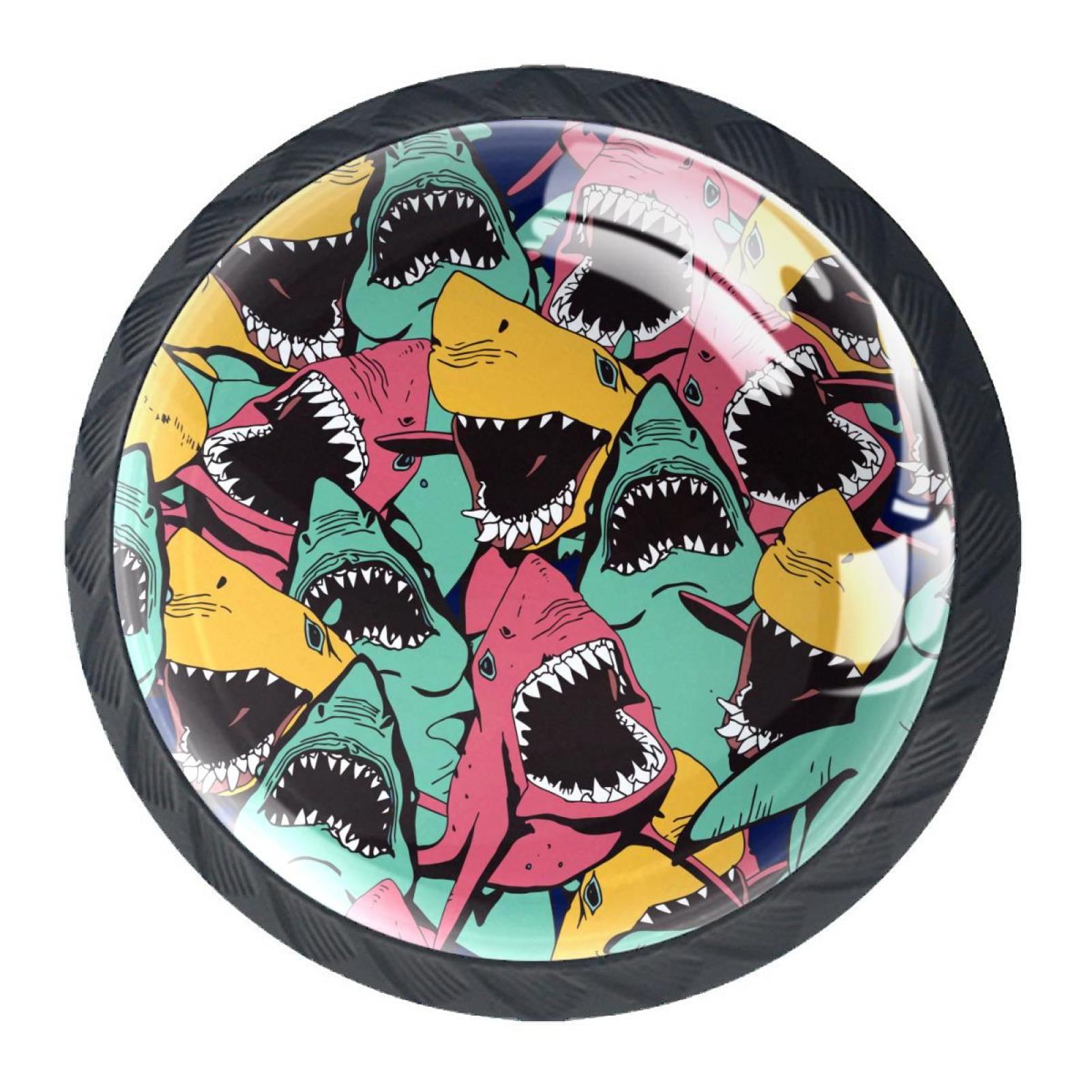 4 Pcs Shark Knobs for Kitchen Cabinet Cupboard Dresser Bookcase Drawer ...