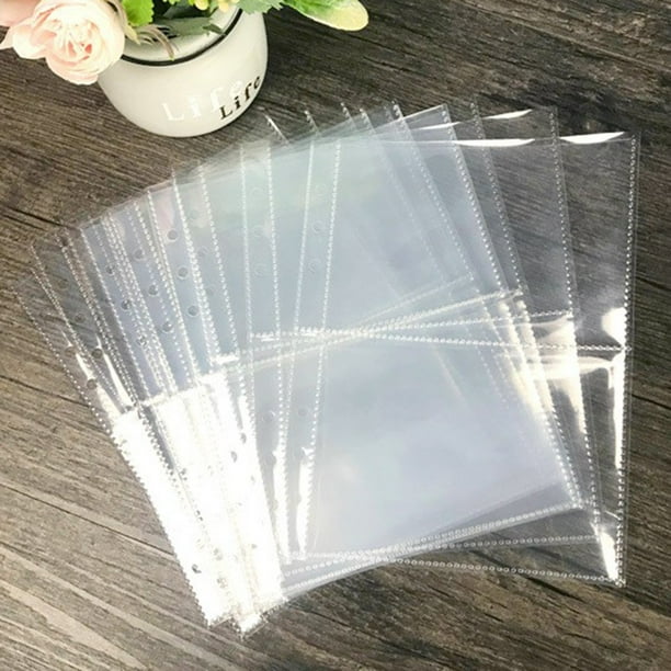 10-Piece A5 Storage Bag Binder Sleeve 1p 2p 4p Transparent Photo Album ...