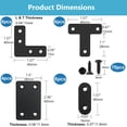 22 Pack Straight Brace Stainless Steel Black Flat Brace Straight Corner ...