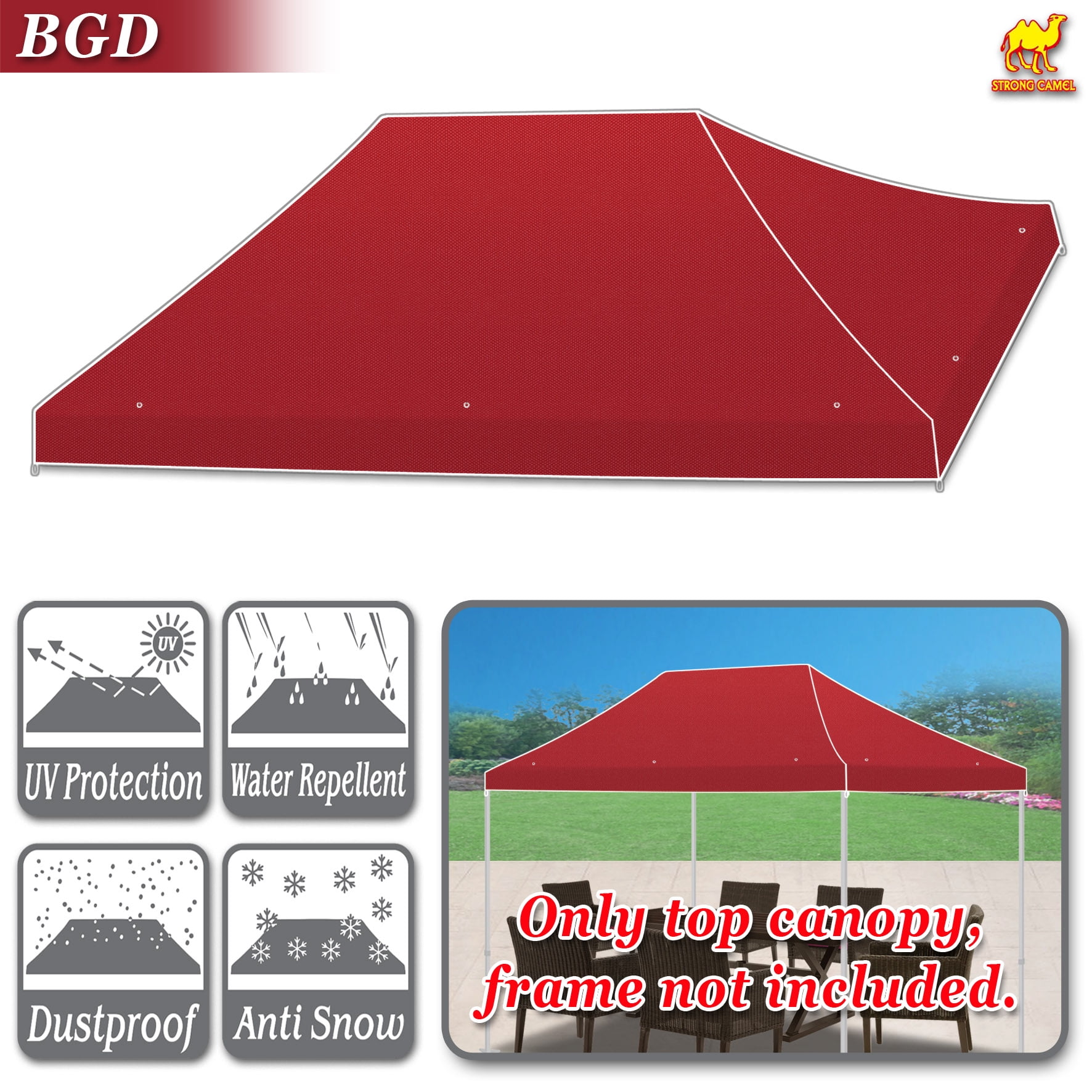 SUNNY 15'x10' Pop Up Canopy Top Canopy Tent Replacement Top Gazebo Tent ...