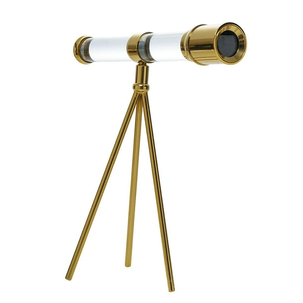 Figura de telescopio de vidrio sobre trípode de 11,2 x 5 x 11,8 ...