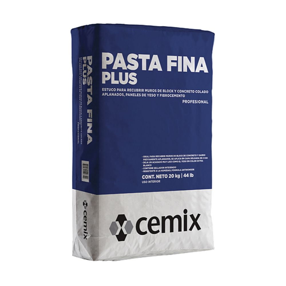 Estuco Pasta Fina Plus Cemix 20 Kg Cemix ADE-021 | Walmart en línea