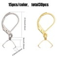30Pcs 2 Colors 304 Stainless Steel Leverback Earring Findings with Ice ...