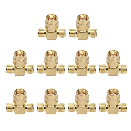 SMA Tee Adapter, 10 Pcs RF Connector Oxygen Free Copper Wide Bandwidth ...