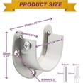 Curtain Rod Holder Bracket 32mm Dia,Closet Rod Holders Wall Mounted ...