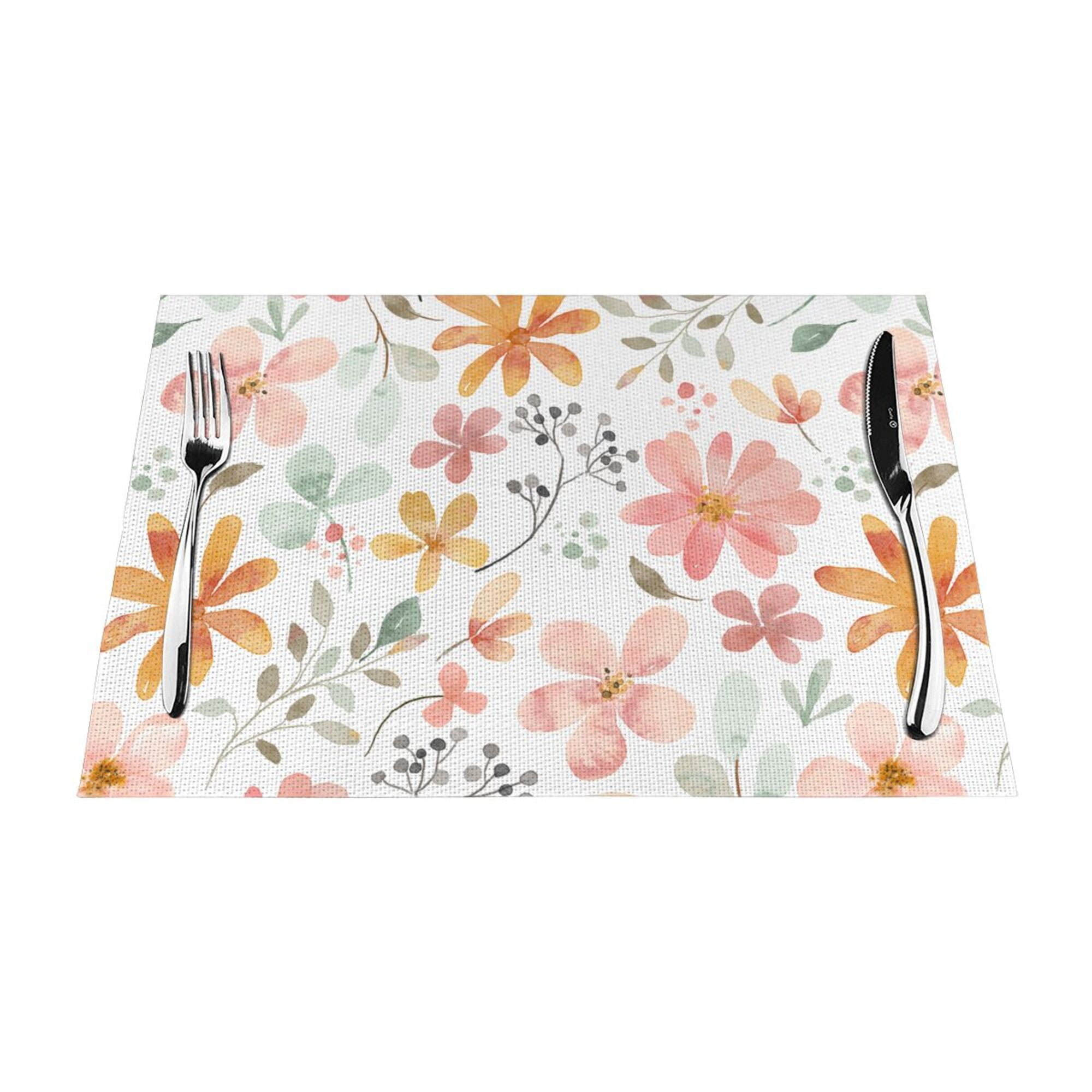 YFYANG Washable Heat-Resistant Placemats, 70% PVC/30% Polyester ...