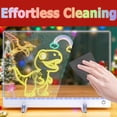 16-Inch Neon LED Writing Board, Rechargeable Acrylic Dry Erase Drawing ...