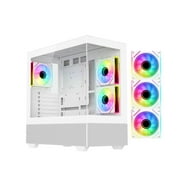 DIYPC White Gaming Computer Case, Micro ATX, USB3.0, Dual Tempered ...