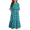 AHTJRT Girls Striped Sun Dress Summer Fashion A-Line Swing Flounce Maxi ...