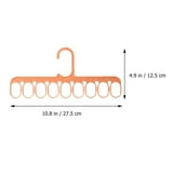 KALLORY Multi Hook Hanger 10Pcs Wavy Design for Organizing Wardrobe and ...