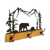 AmishToyBox.com Wood and Metal Coat Rack, with 3 Hooks and Rustic Metal ...