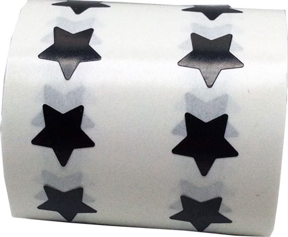 Black Star Stickers, 13 mm 1/2 Inch Shiny Labels 1000 Pack | Walmart Canada