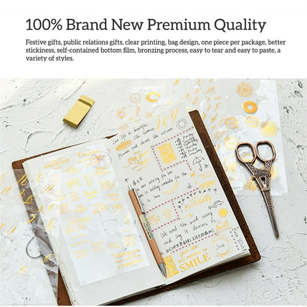 3 Sheets Scrapbook Stickers Self-Adhesive Packaging Accessories Letter ...