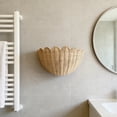 2Pcs Scalloped Rattan Wall Basket, Wicker Hanging Storage & Decor ...