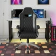 NTense Galaxy Gaming Chair with Ergonomic High Back, Black Faux Leather ...