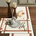 Fall Thanksgiving Pumpkin Stripe Tablerunner,Autumn Maple Leaves Table ...