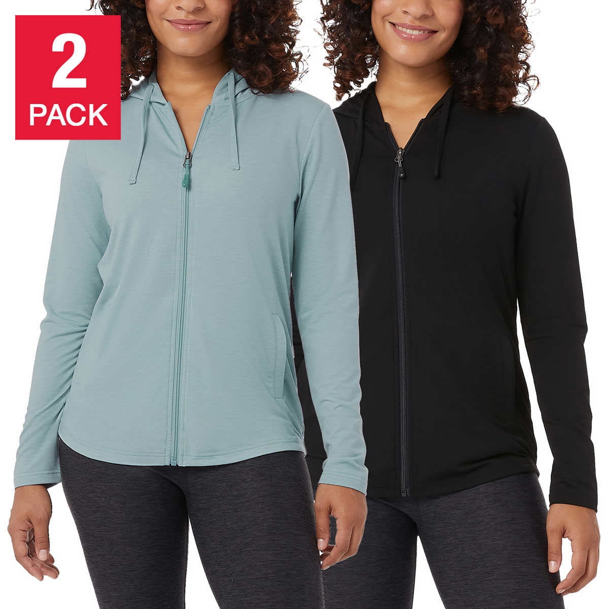 32 DEGREES Womens Full Zip, 2-Pack - Walmart.com