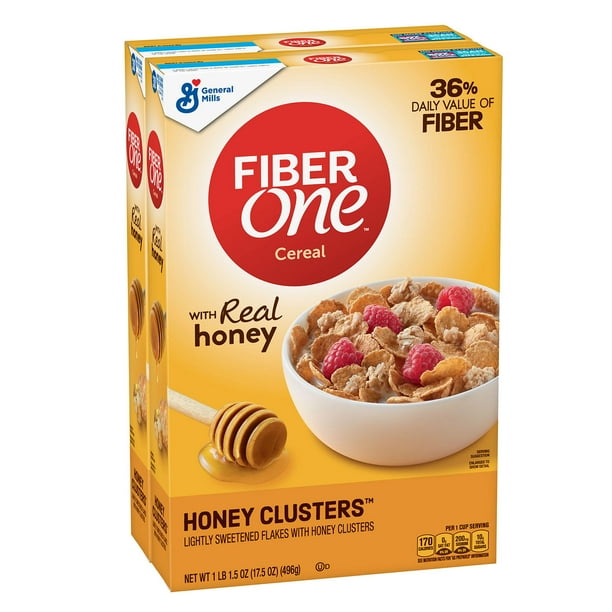 Fiber One Cereal, Honey Clusters (2 pk.) - Walmart.com