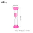 Uxcell 2 Minute Sand Timer, 6pack Small Sandy Clock, Count Down Sand ...