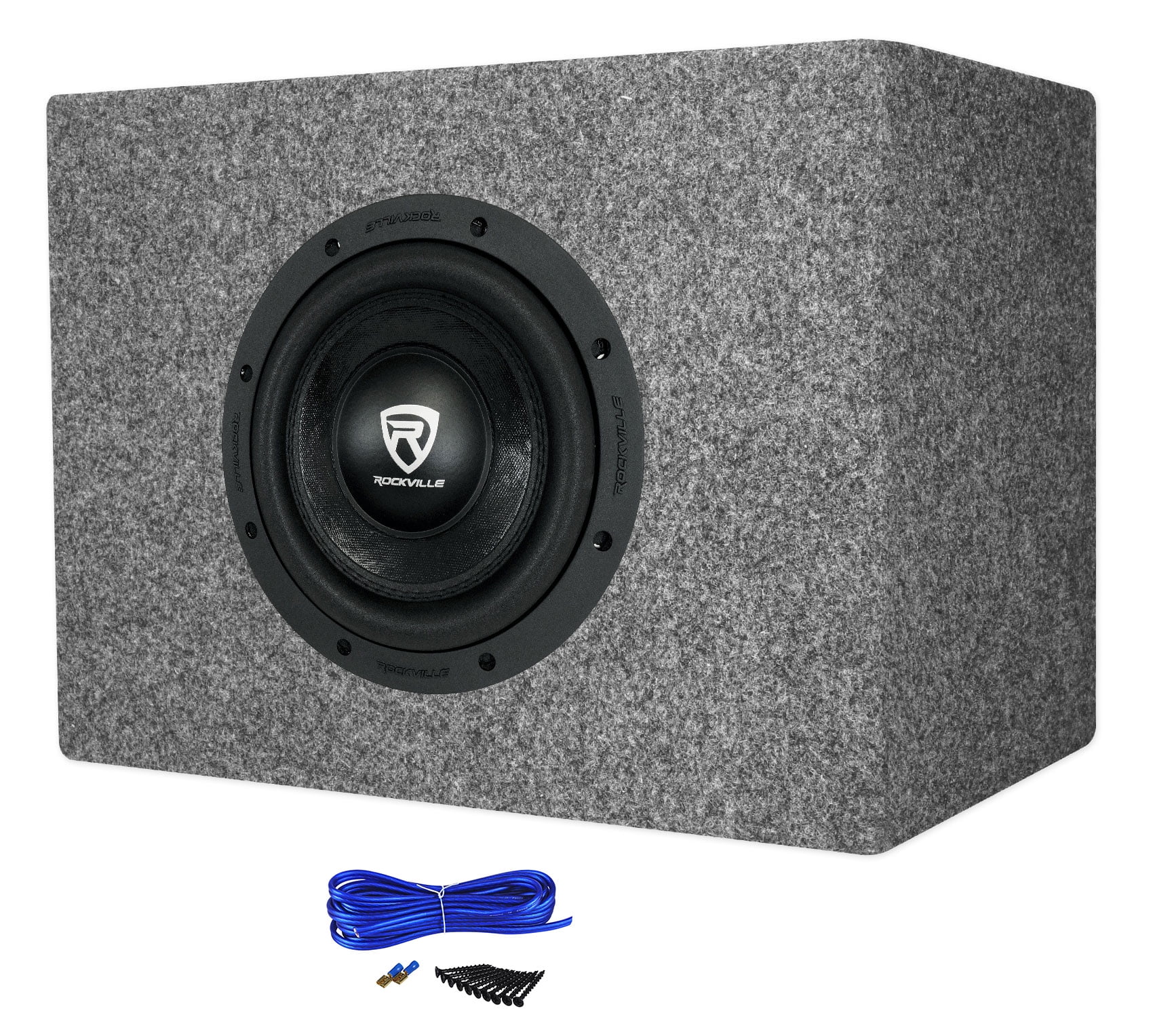 Rockville W8K6D4 V2 8" 1400 Watt Peak Car Subwoofer+Sealed Sub Box ...