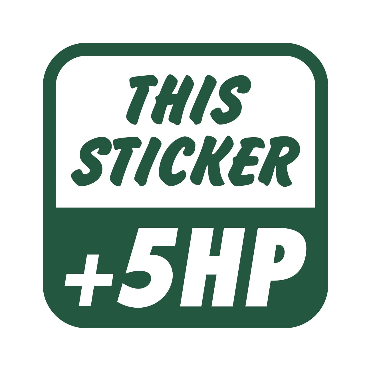 This Sticker +5 HP Sticker Decal Die Cut - Self Adhesive Vinyl ...