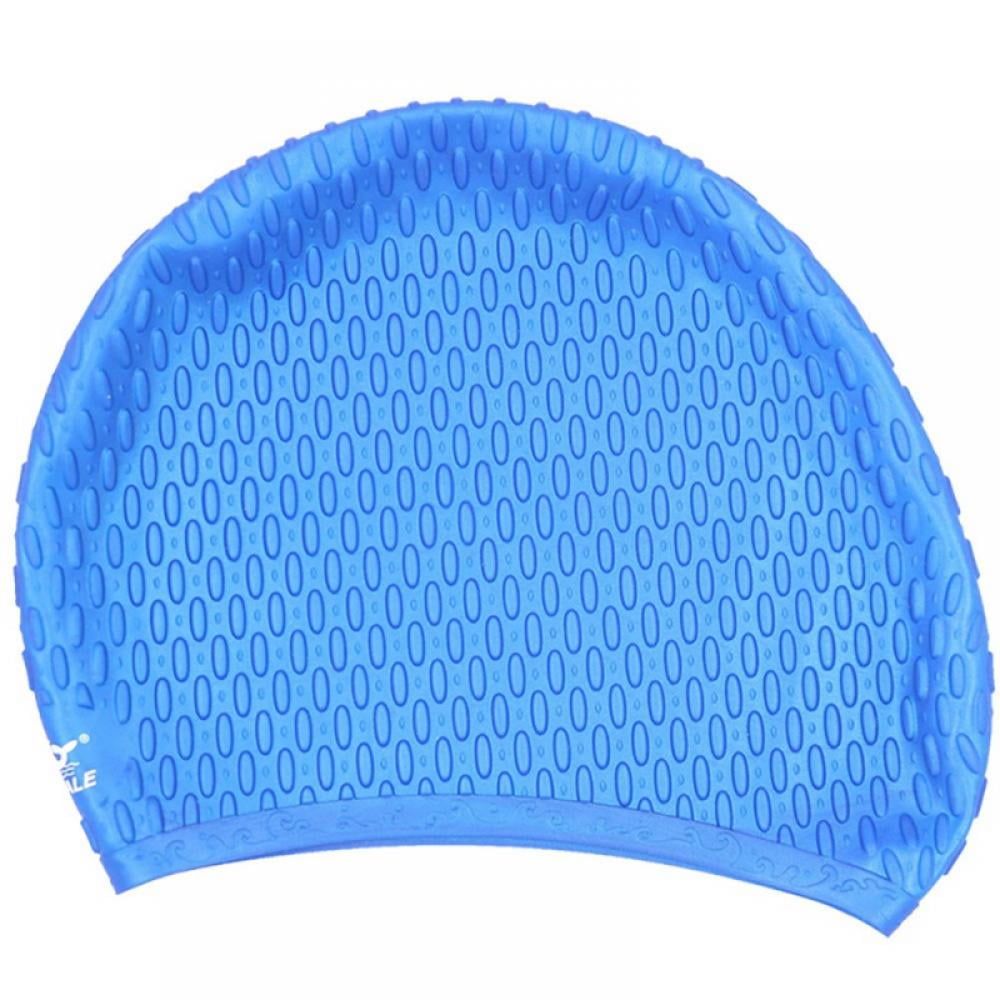 Silicone Large Swim Caps for Women Men Long Hair,Swimming Caps High ...