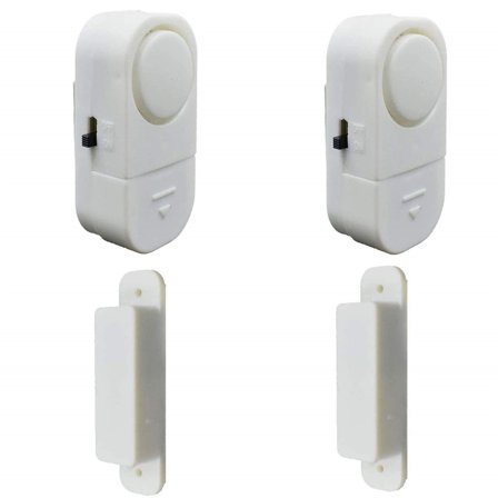 Fosmon 2x Wireless Contact Sensor Door Alarm For Home Security, Elderly ...