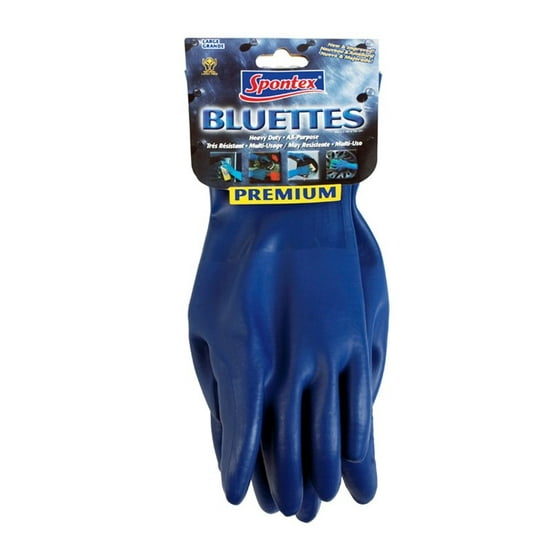 Spontex - Bluettes Heavy-Duty Household Gloves, Large 1 ea - Walmart.com