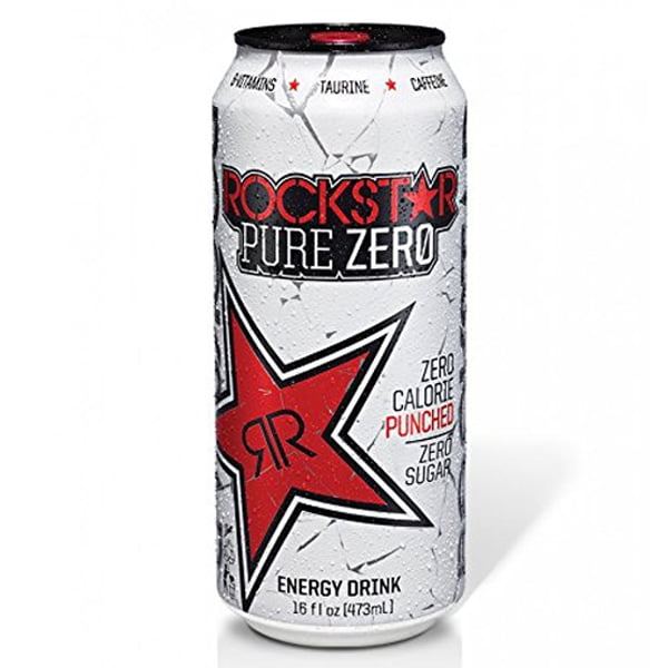 Rockstar Energy Drink Pure Zero Punched 16 Oz Cans Pack of 24 - Walmart.com