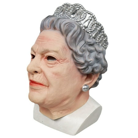 JOYWE Queen Elizabeth Celebrity 90TH Birthday Fancy Dress Face Mask Hen ...