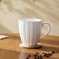 LIFVER 19 Oz Ceramic Coffee Mug with Coaster, Coffee Mug with Large ...