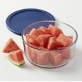 Anchor Hocking Glass Food Storage Container with Lid, 7 Cup Round ...