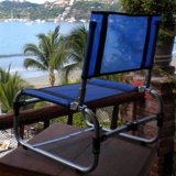 TravelChair 169 Larry Chair, Blue Folding Chair with Steel Frame and ...