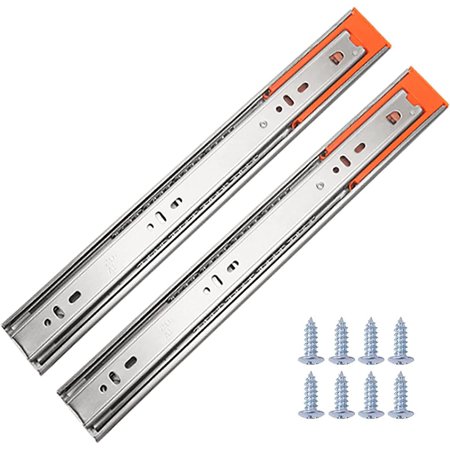 SHARKDOOK Ball Bearing Drawer Slides, 2 Pcs Stainless Steel Sliding ...