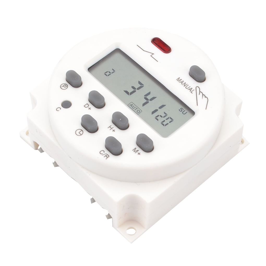 12V/24V/110V/220V Digital LCD Display Time Switch Wall Weekly ...