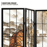 MoNiBloom Room Divider with 4 Panel, Tiger Pattern Folding Privacy ...