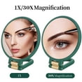 1X 30X Magnifying Hand Held Mirror,Double Side Folding Hand Mirror for ...