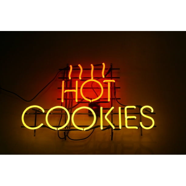 Queen Sense 20"x16" Hot Cookies Neon Sign Man Cave Handmade Neon Light ...