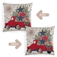 18"x18" Pillowcases Red Pickup Truck Decorations Pillow Covers ...