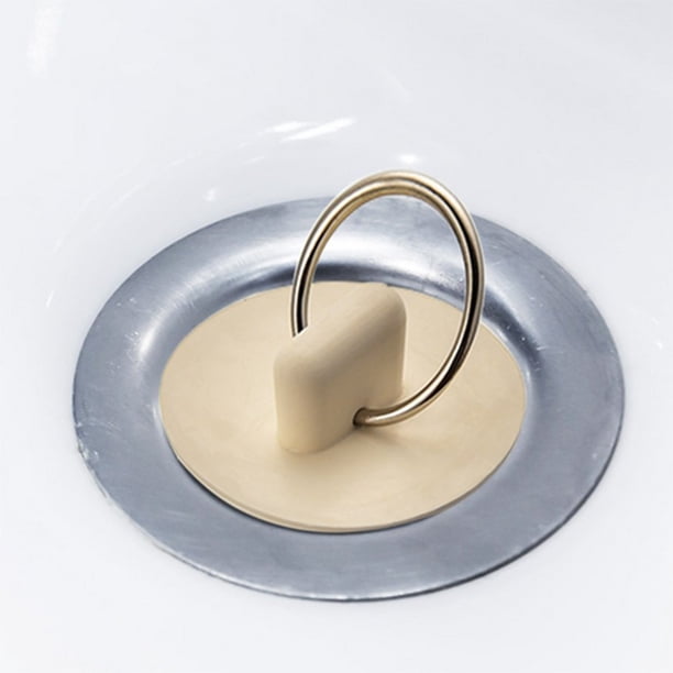 GARENAS White Rubber Bathtub Plug Wash Basin Bathtub Plug Drain Pipe ...