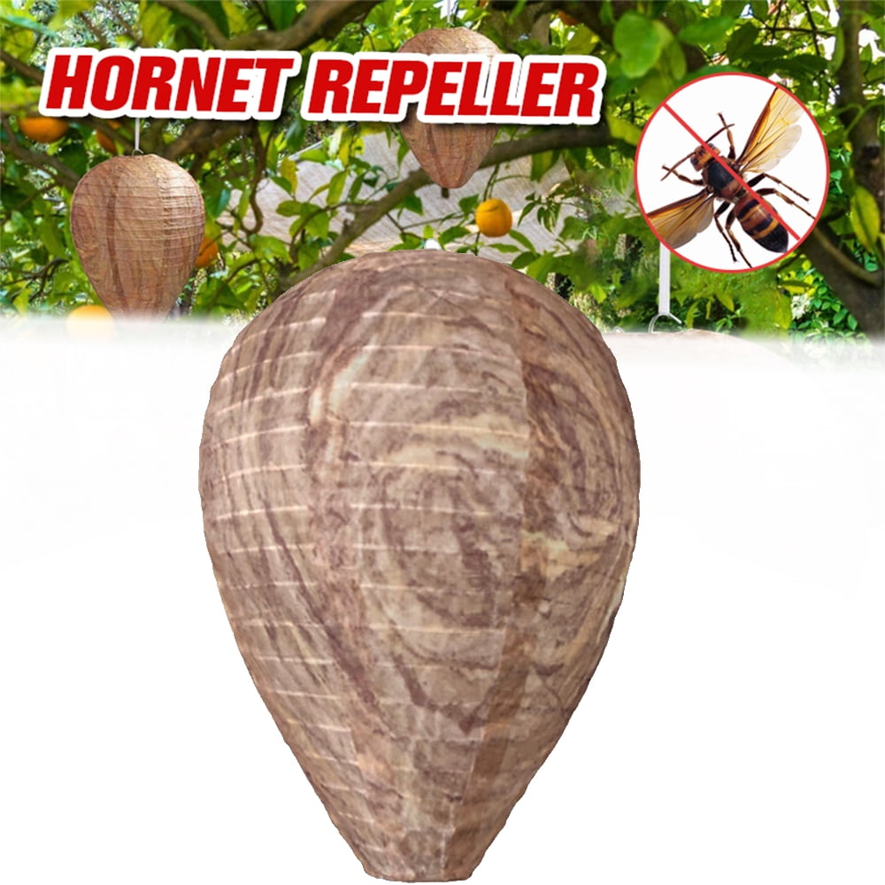 Elbourn Paper Fake Wasp Nest Decoy, 1 Pack Hanging Wasp Effective ...