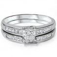 Pompeii Princess Cut Diamond Engagement Ring Wedding Ring Set 1ct 14K White Gold - Walmart.com