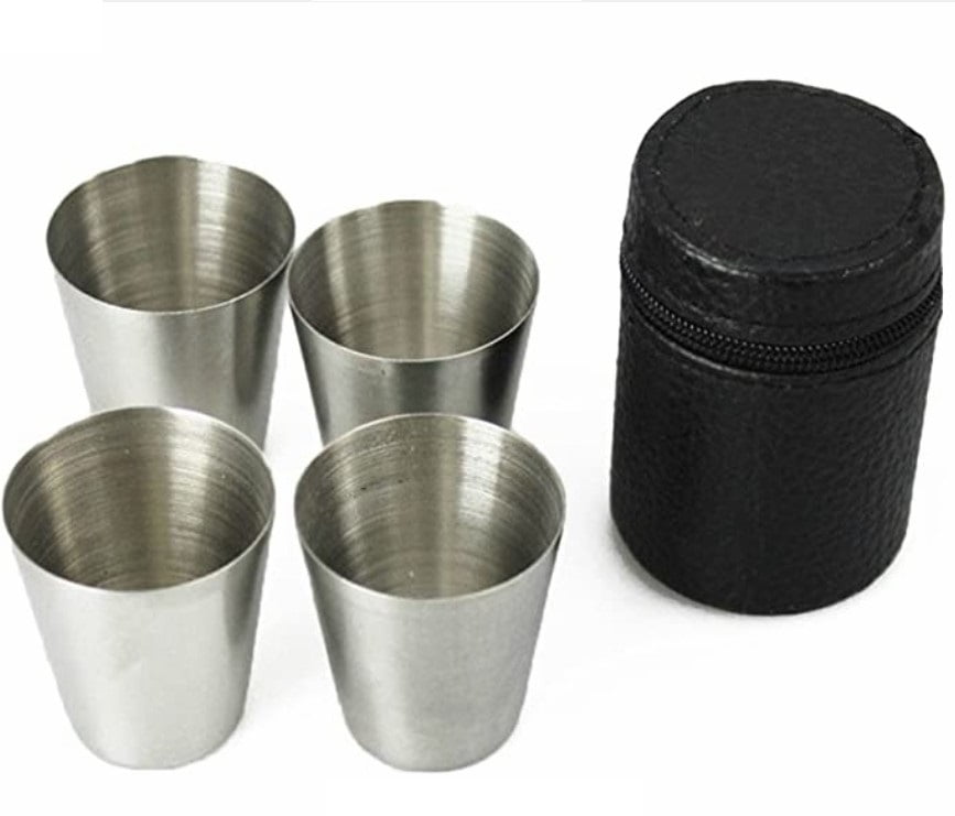 6 PCS 1 Ounce Stainless Steel Shot Cups Shot Glass Drinking Vessel with ...