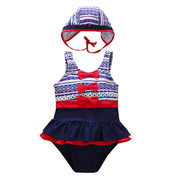 Cathalem Girls Ruffle Strap One Piece Swimsuit Cut Out Ruffle Trim ...