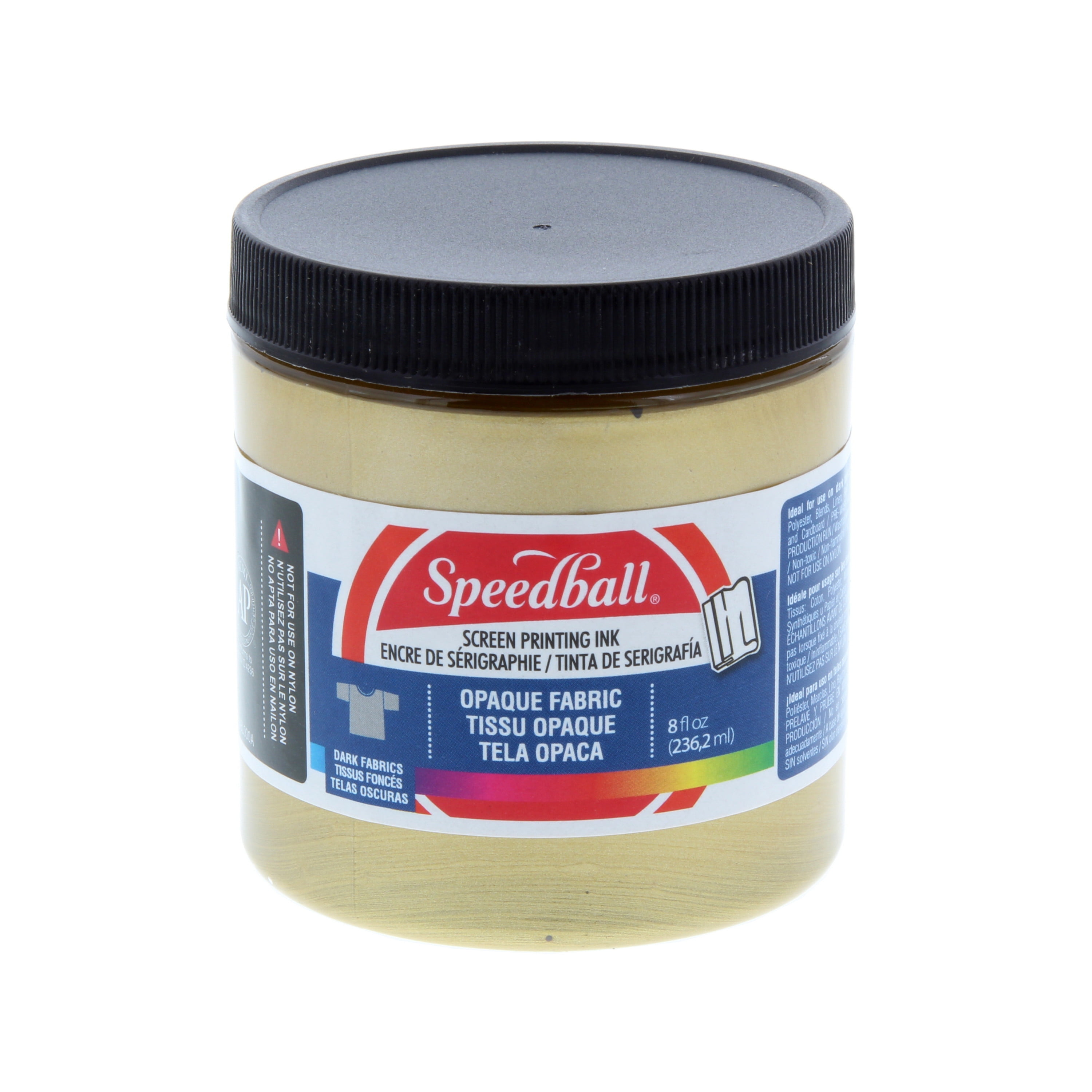 Speedball Opaque Fabric Screen Printing Ink, 8 oz., Gold - Walmart.com